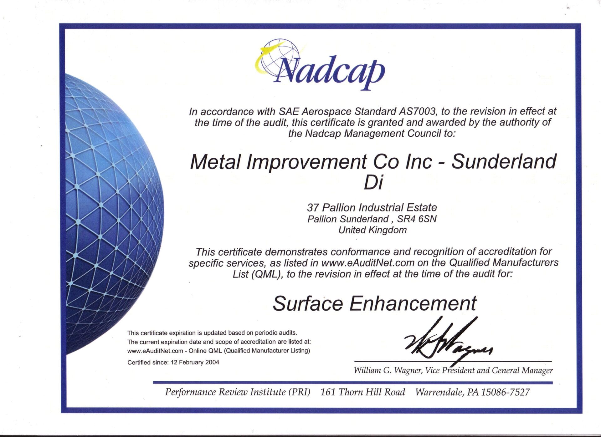 Surface Finishing Approvals & Specifications - Curtiss Wright